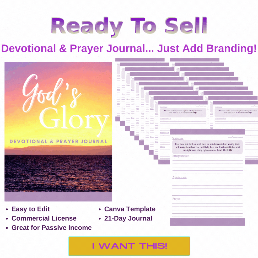 Devotional Prayer Journal Ready To Sell PLR