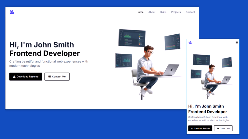 🚀 Sleek Dev Portfolio – Modern & Responsive Template