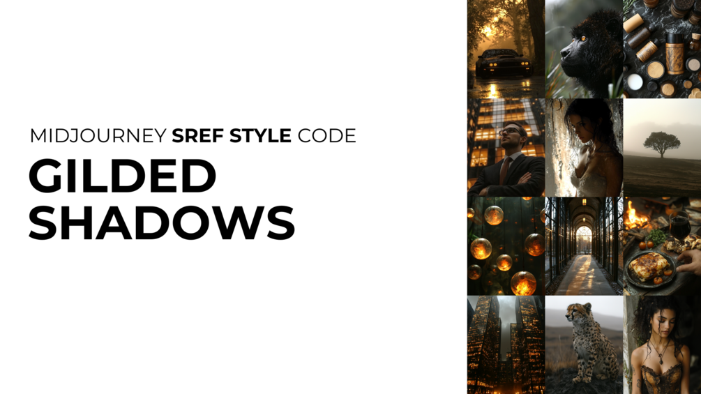 MIDJOURNEY SREF STYLE | Gilded Shadows