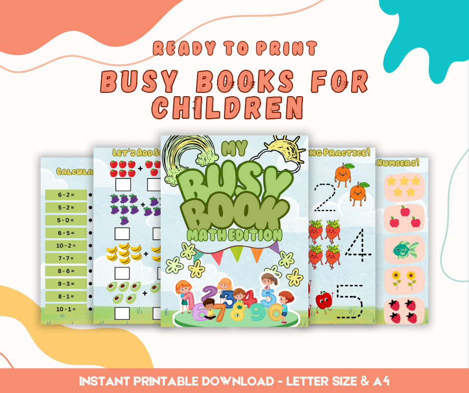 Make Learning Fun: Math Busy Book for Kids | READY TO PRINT