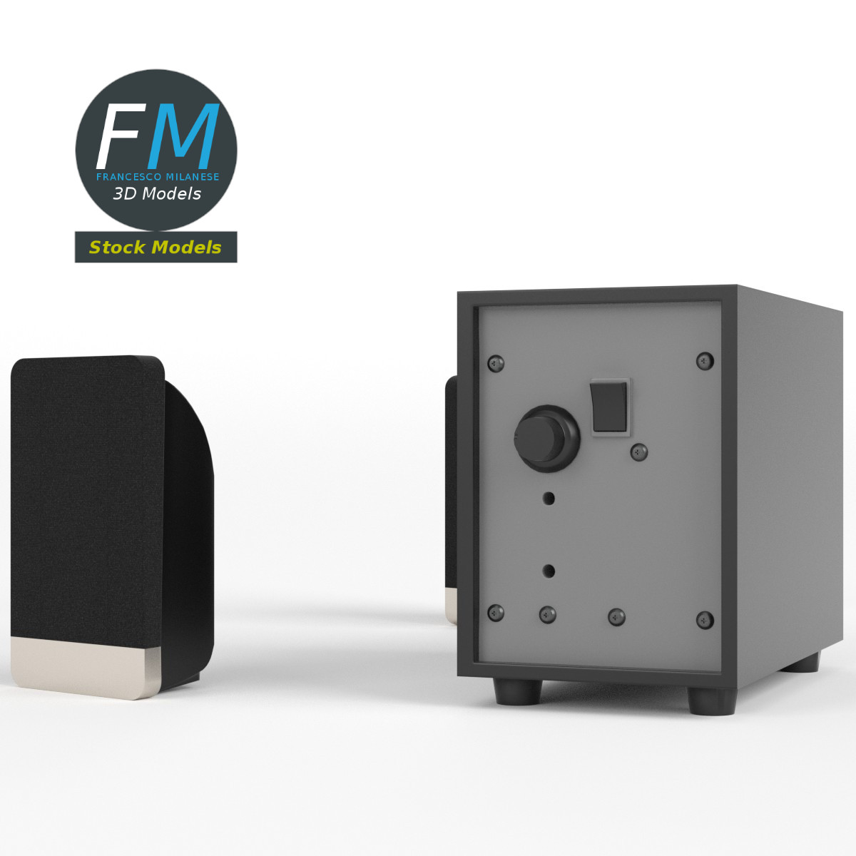 3D MODEL - Computer speakers