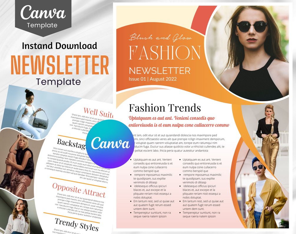 Fashion Email NEWSLETTER TEMPLATE Editable on Canva