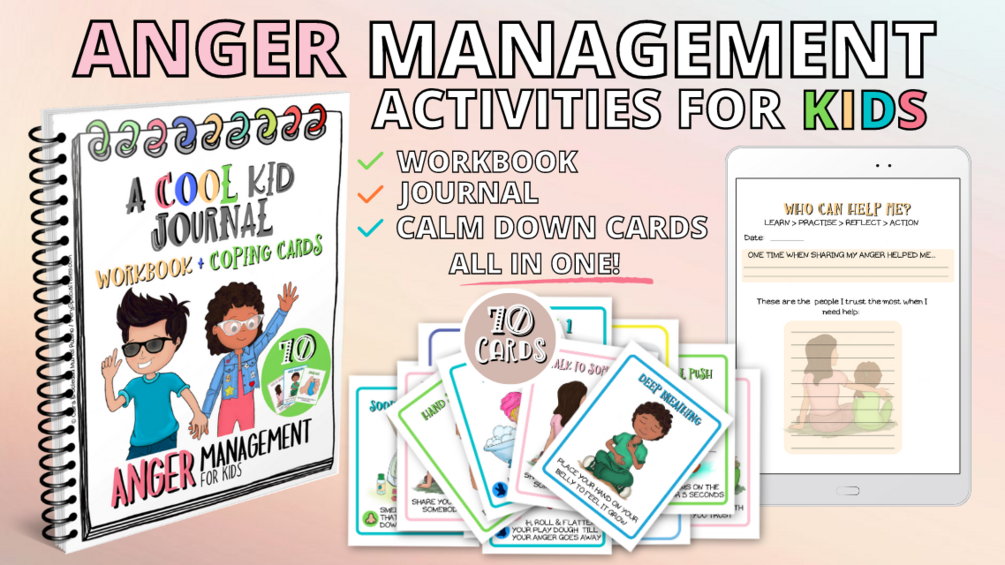 Cool Kid Journal (Kids Anger Management Activities + 70 Calm-Down Cards)