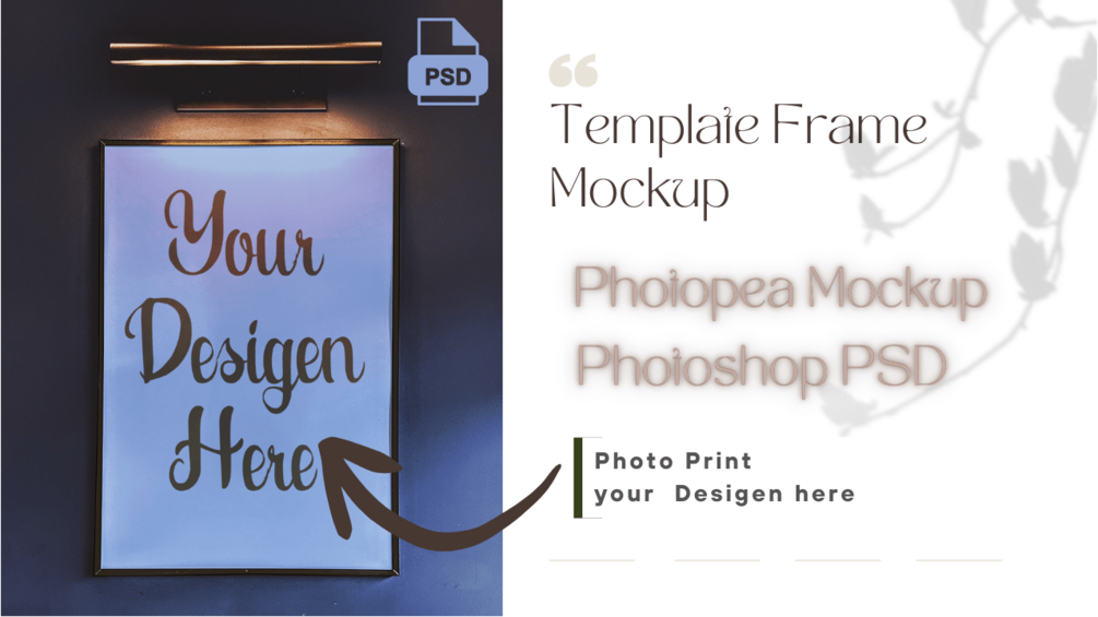 Template Frame Mockup PSD , Photopea Mockup, Home Interior, Thin Wood ...