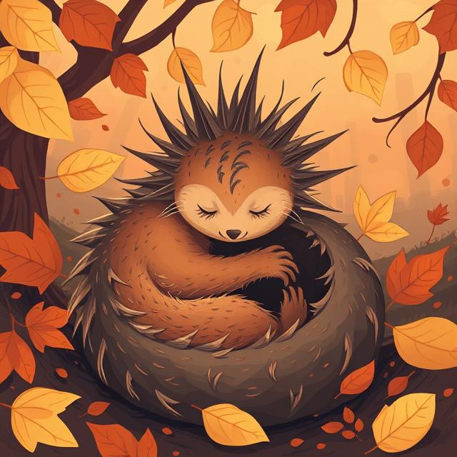 "A Spiky Forest Dweller": Wall Paper - 5 Nos