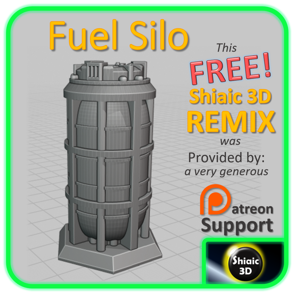 (FREE) 6mm SciFi Building - Fuel Storage Silo