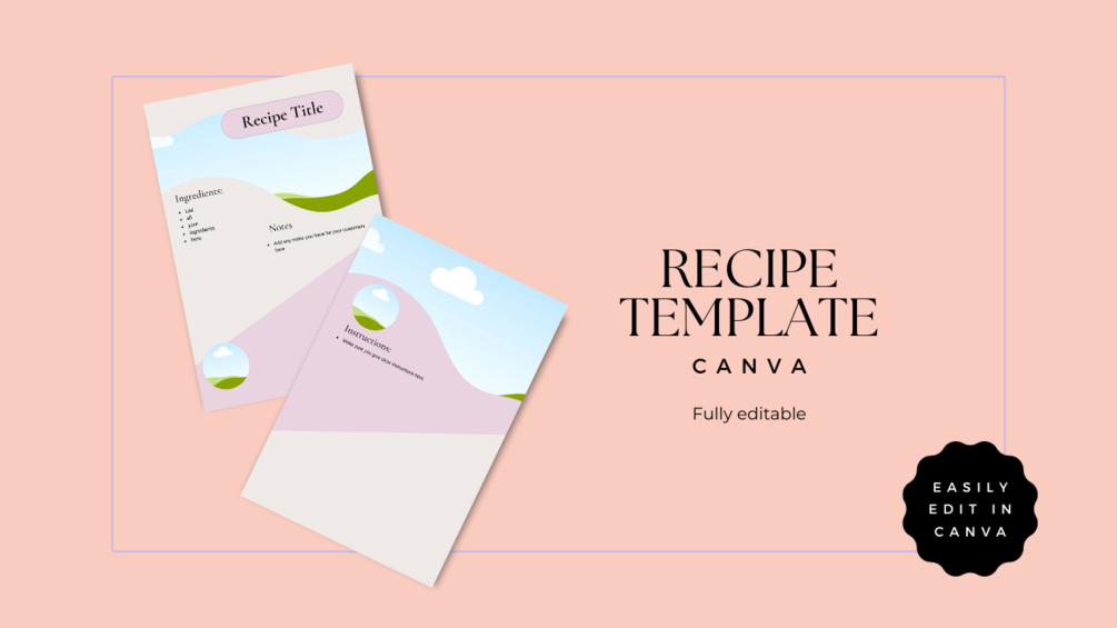 Canva Recipe Template