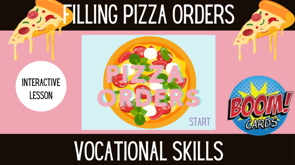 Filling Pizza Orders Boom Cards
