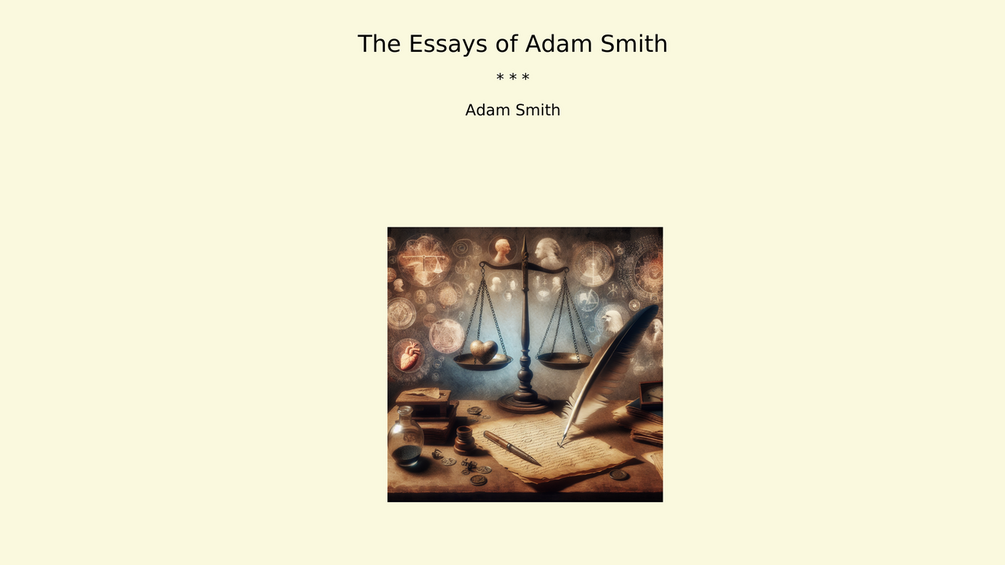 The Essays of Adam Smith