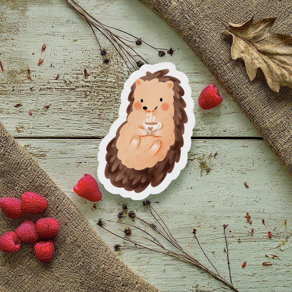 Cozy Hedgehog Sticker🦔