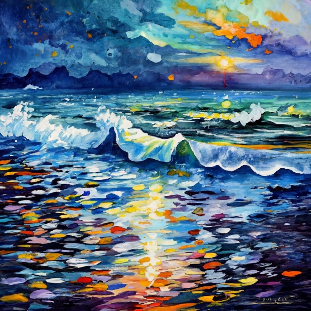 Colour Sea Art Digital Work