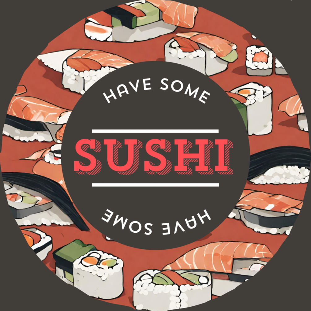 Digital Sushi Restaurant Sticker