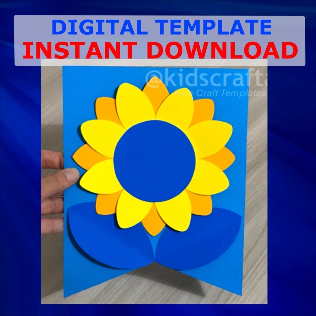 Sunflower Ukrainian Flag Craft for Kids No War in Ukraine Art Yellow ...
