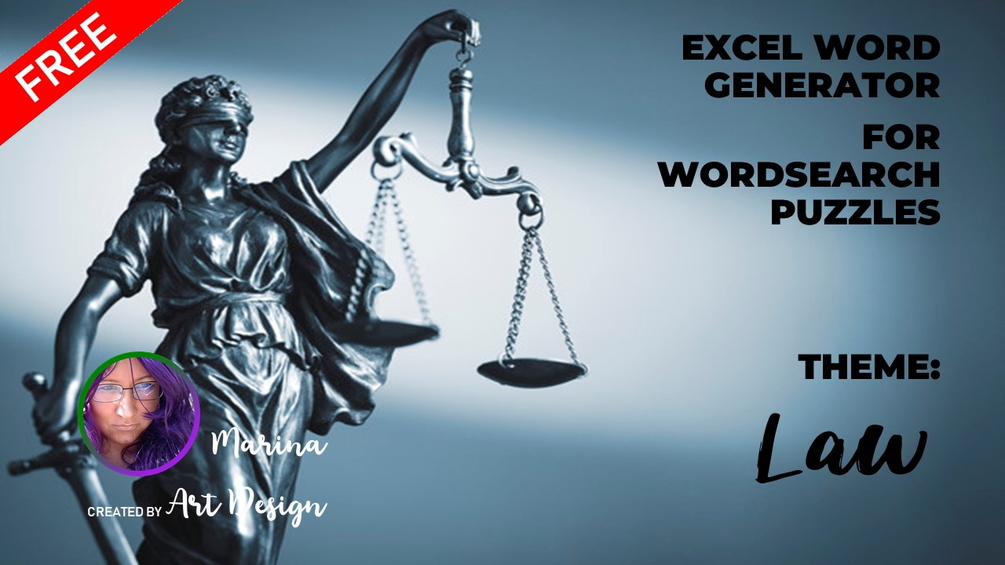 Law - FREE Excel word list generator for Wordsearch puzzle