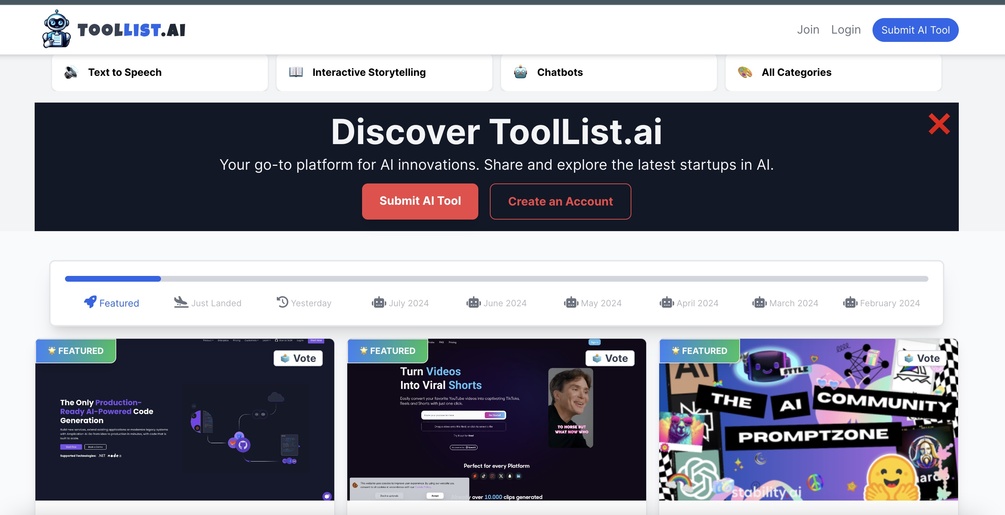 ToolList.ai: Submit Your AI Tool to the Ultimate AI Tools Directory