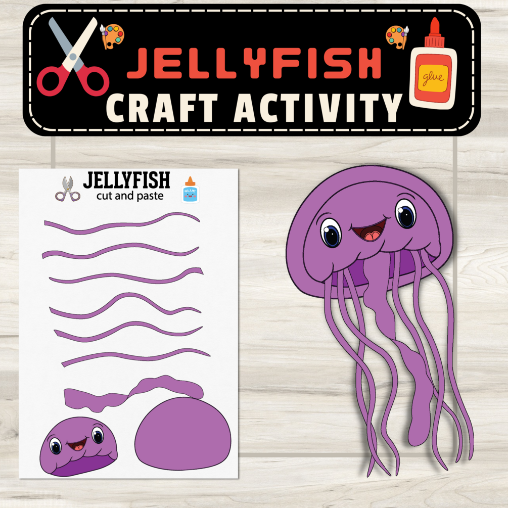 Jellyfish Craft Cut & Paste Activity: Dive into Underwater Wonder