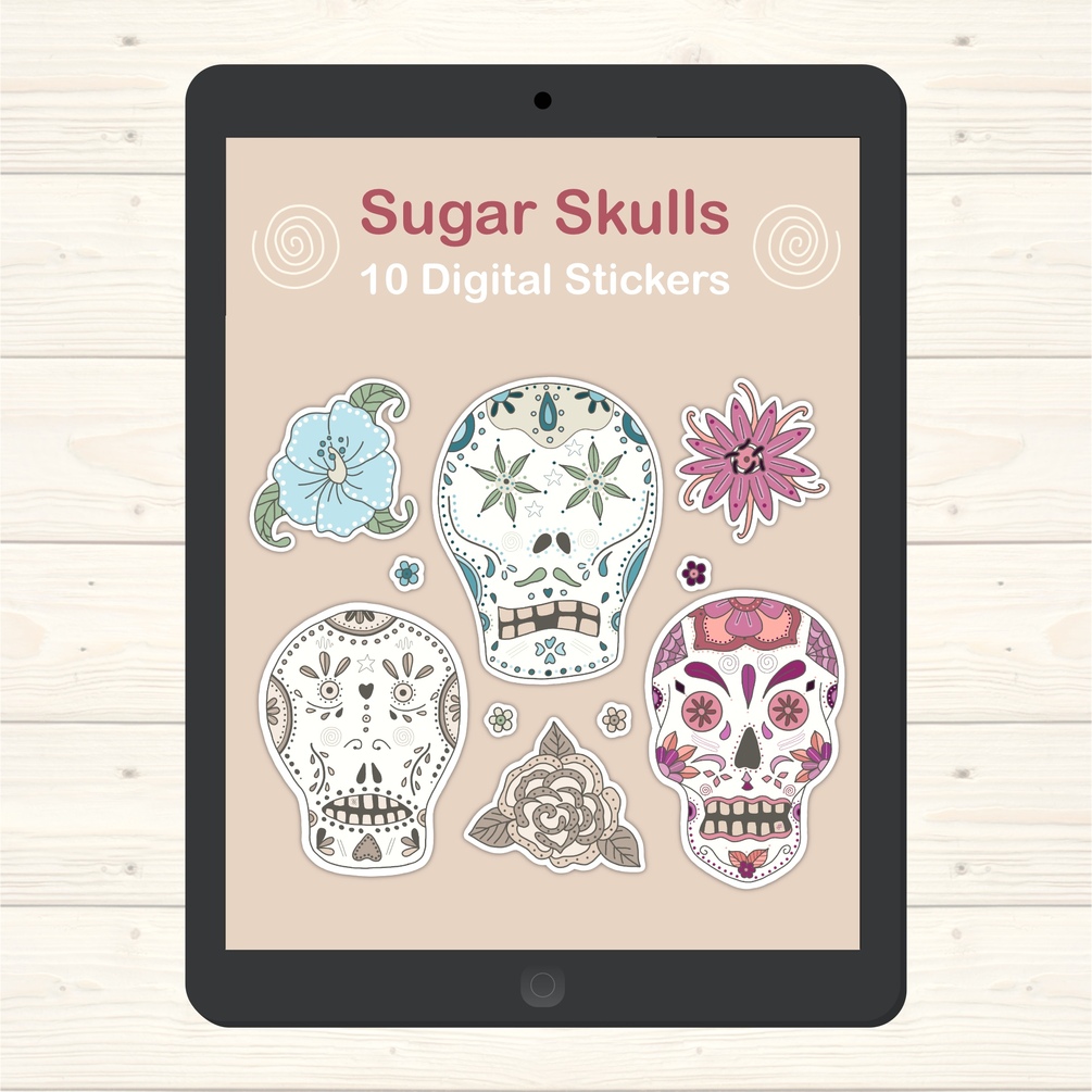 Sugar Skulls - Digital Stickers