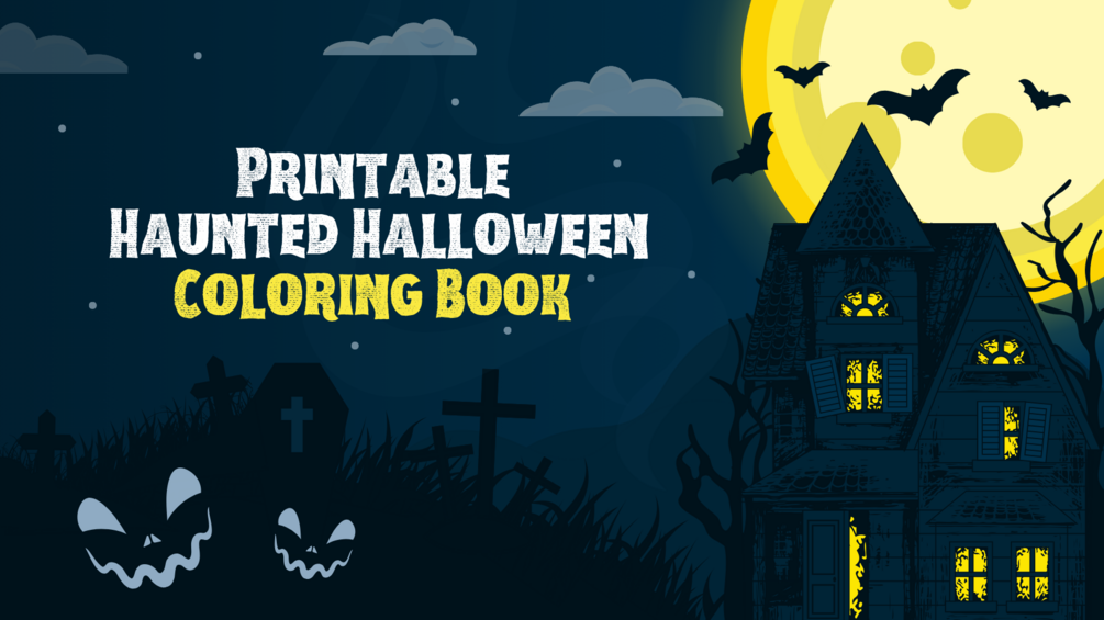 Printable Haunted Halloween Coloring Book