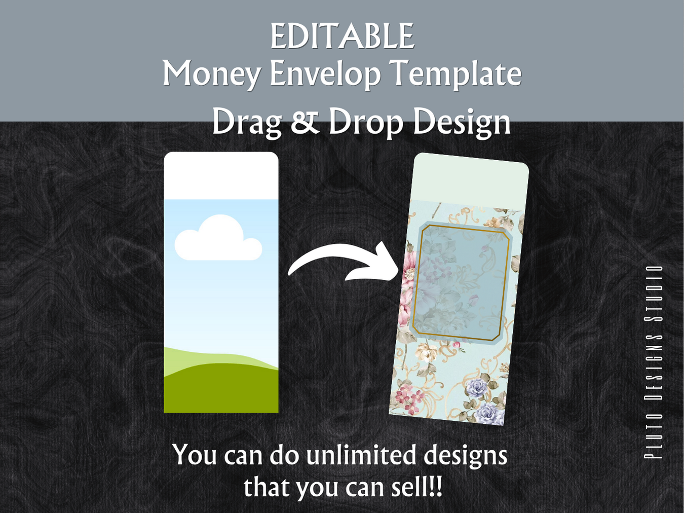 Drag and Drop Money Envelope Template, Custom Printable Money Envelope ...
