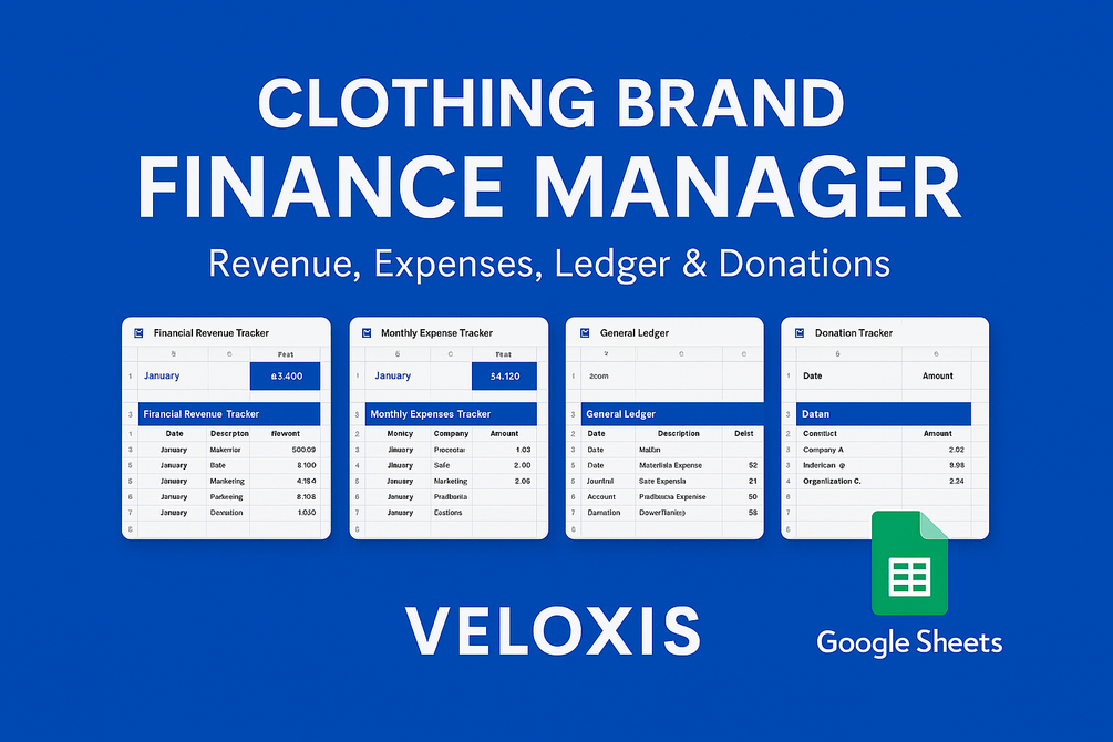 Clothing Brand Finance Manager – Track Revenue, Profit & Expenses