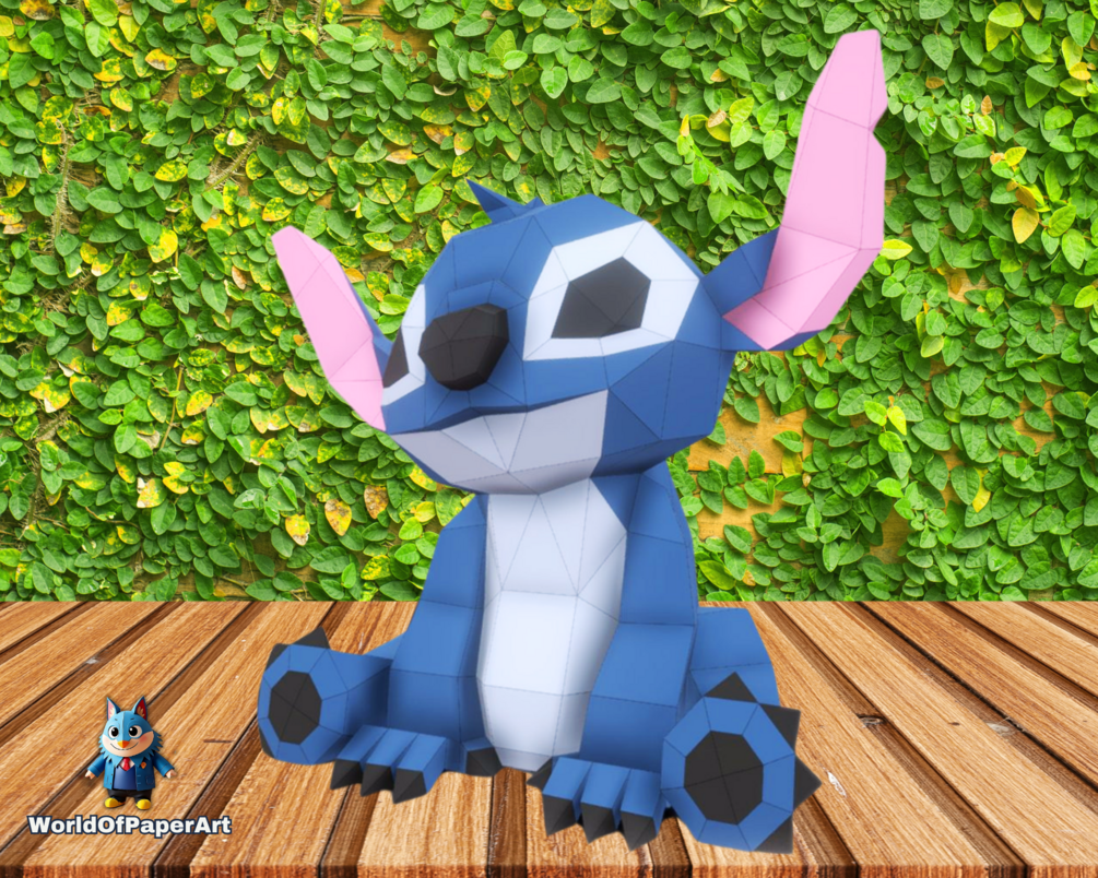 Stitch Papercraft Template / Diy papercraft Stitch / 3d template / PDF ...