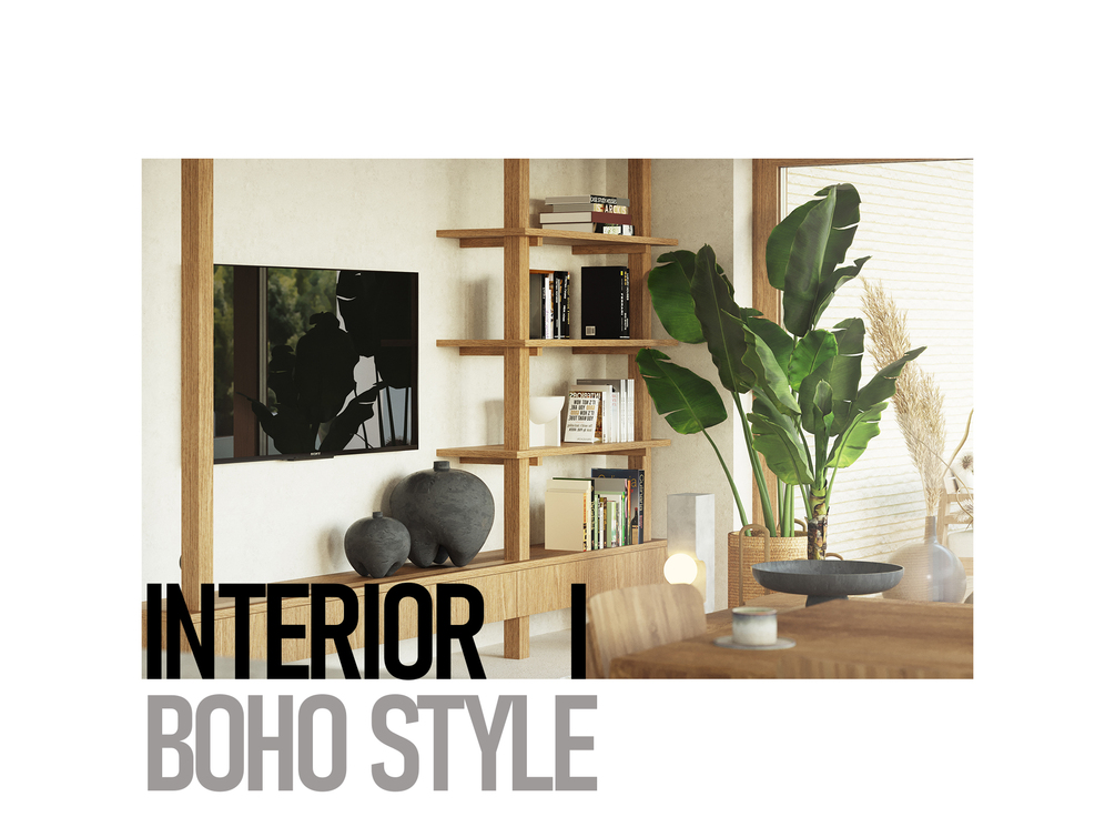 SketchUp 3D Full Interior I Boho Style