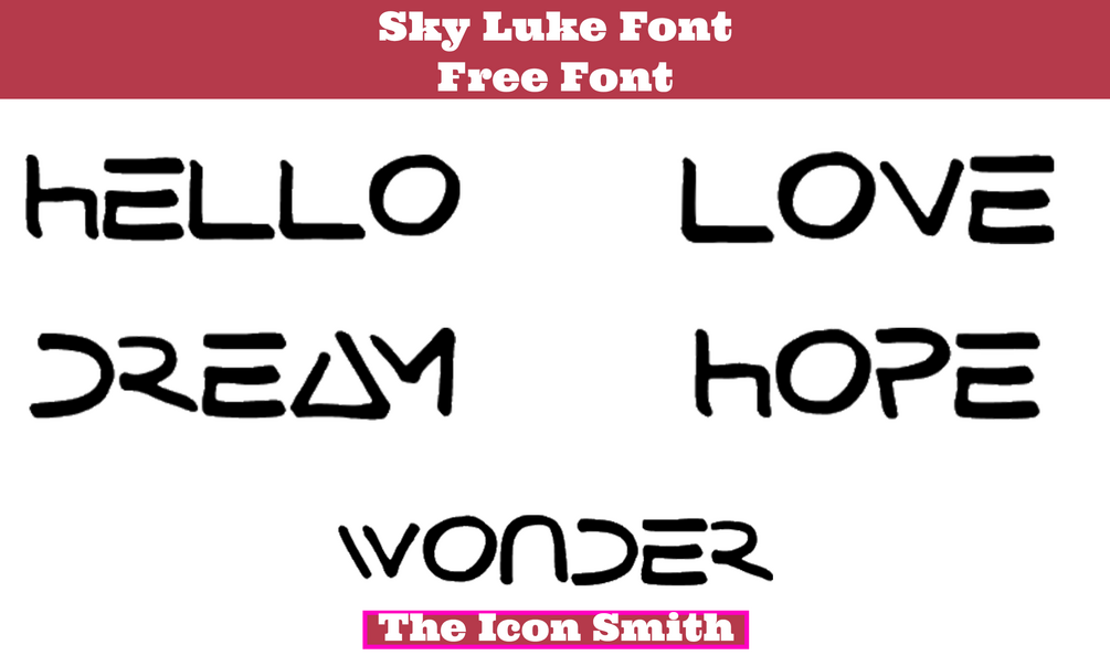 Free Sky Luke Font F49652