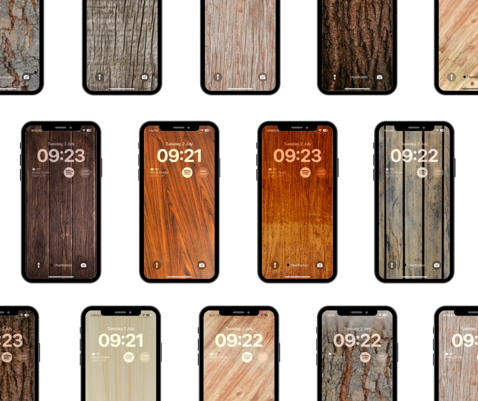 Wood texture iPhone wallpaper pack