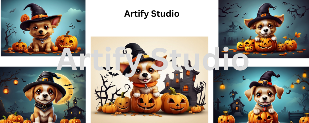 Spooktacular Halloween Dog Clipart: Instant Download for All Your ...