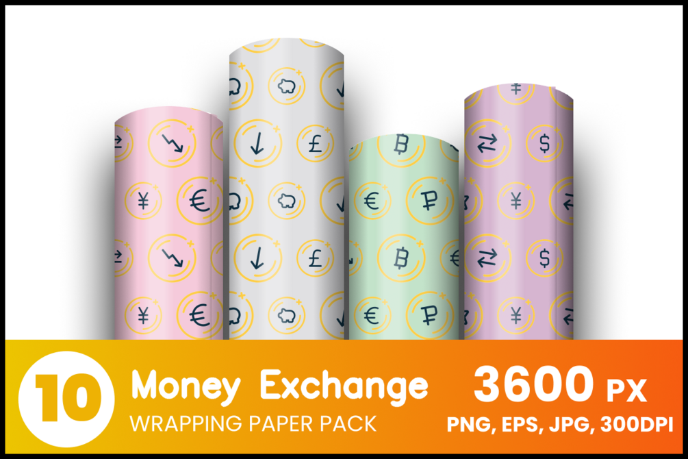 Money Exchange 10 Wrapping Paper