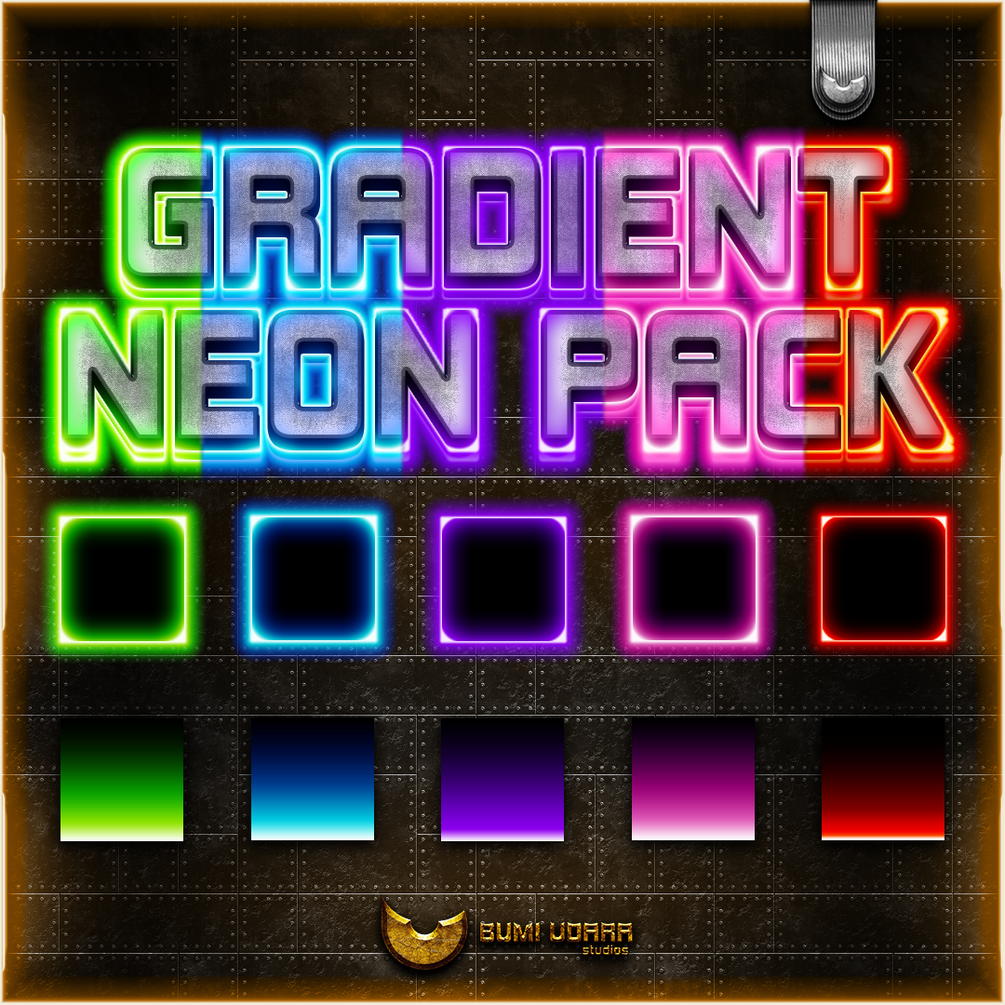 Neon gradient style