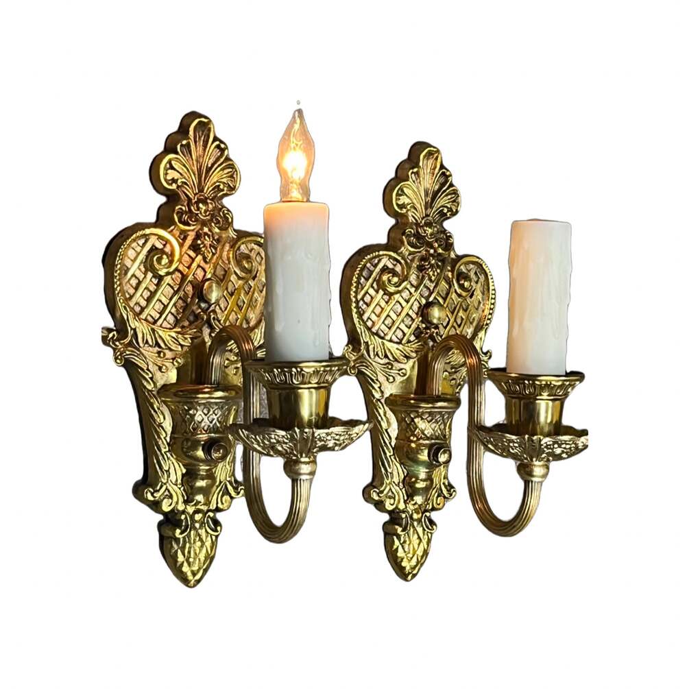 Fancy Brass Plated Sconces