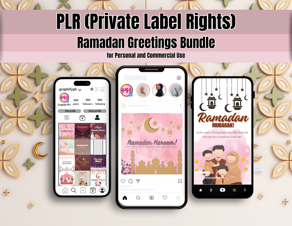 2025 Ramadan Greetings PLR Bundle | GraphifyPH