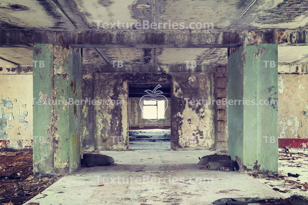 Inside abandoned factory