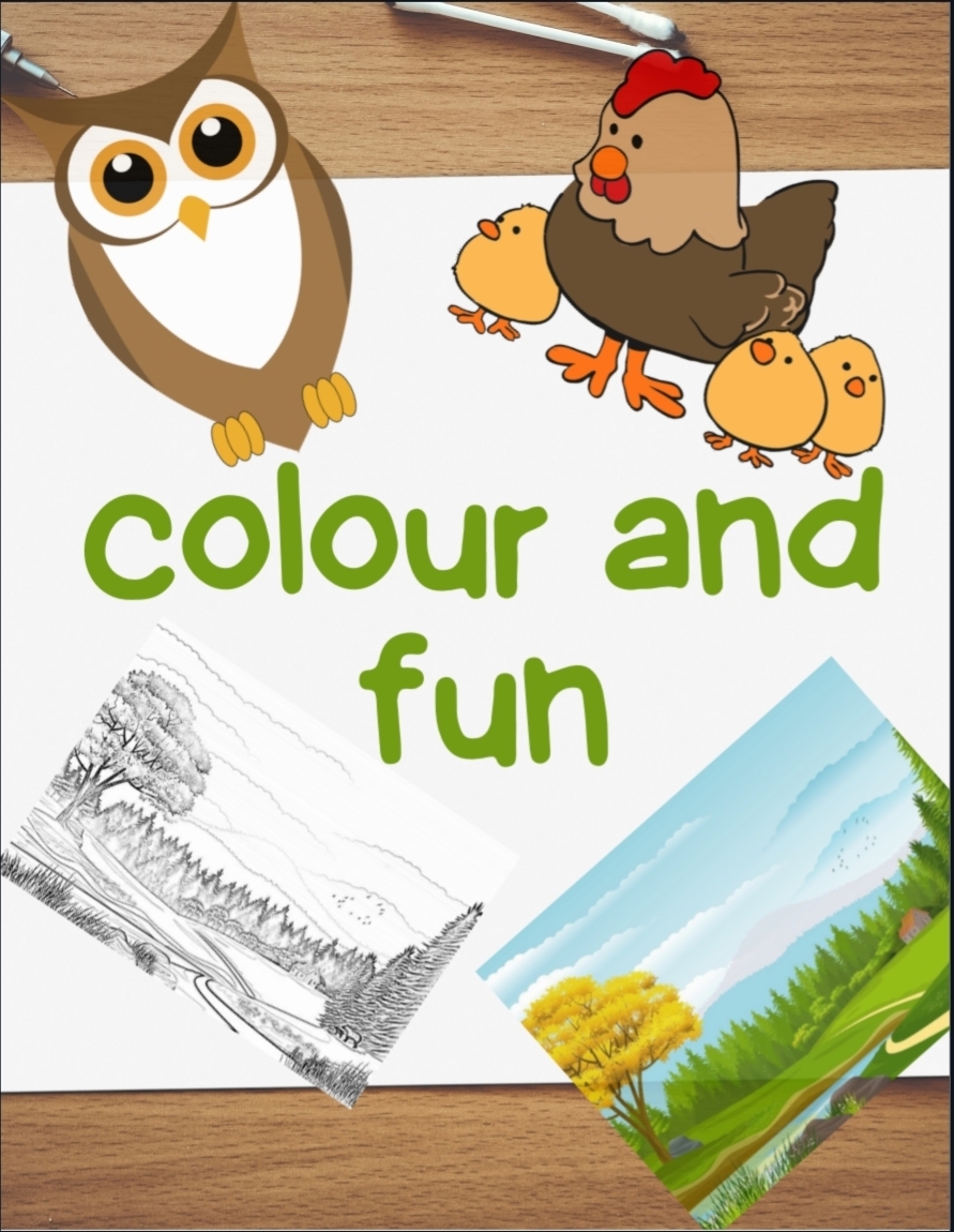 Colour and fun colouring book