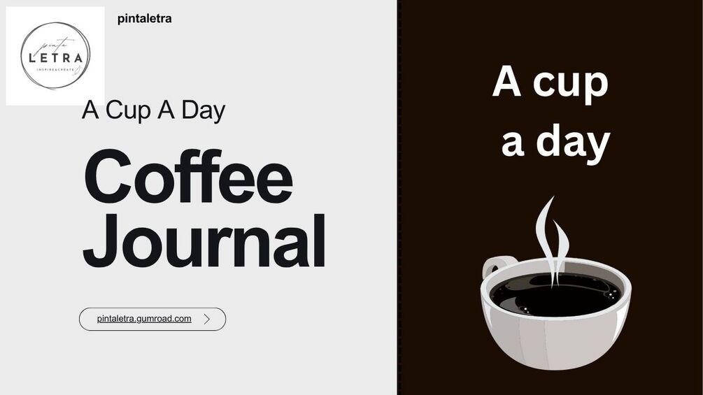 A Cup A Day Journal – Editable & Customizable Coffee-Inspired Daily ...