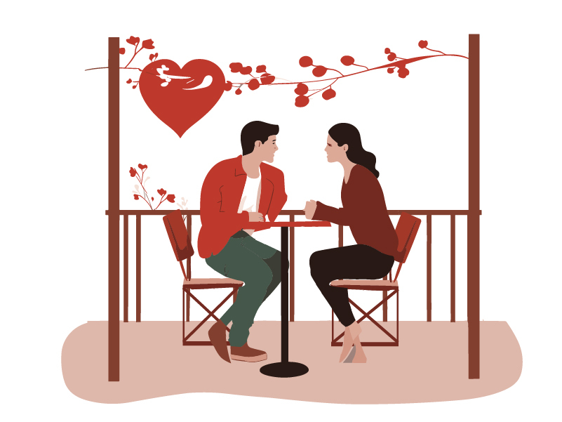 Cafe Romance - A Couple's Intimate Date Over Coffee