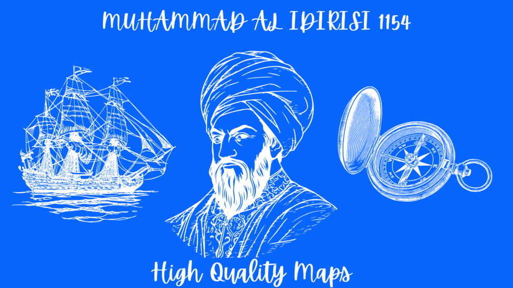 Old Map of Muhammad Al-Idrisi: High-Resolution 1154 World Map ...