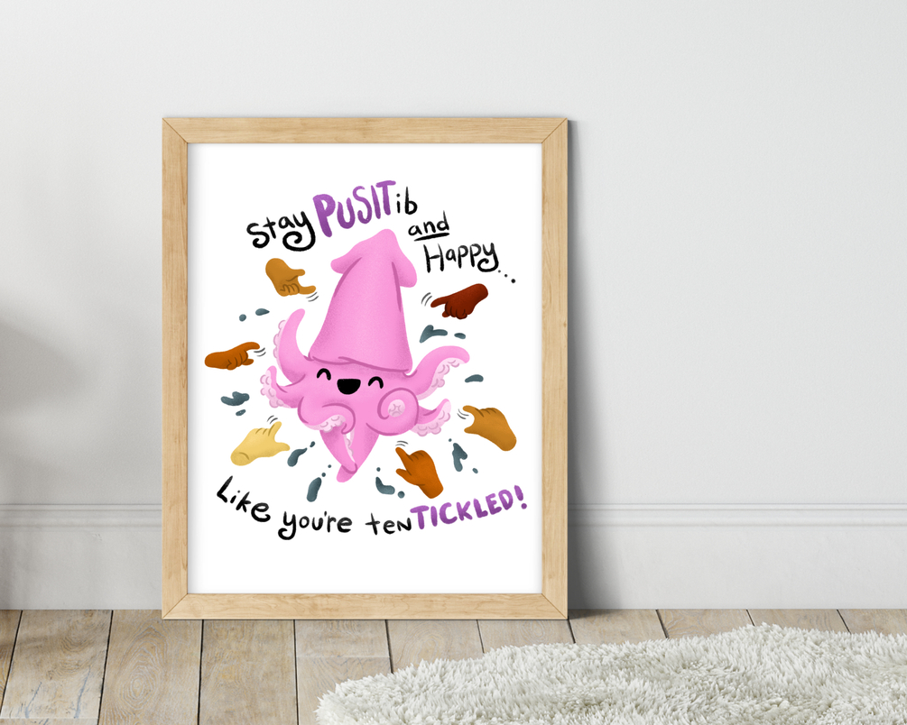 Stay PUSITib tenTICKLED Filipino pun Printable Wall Art