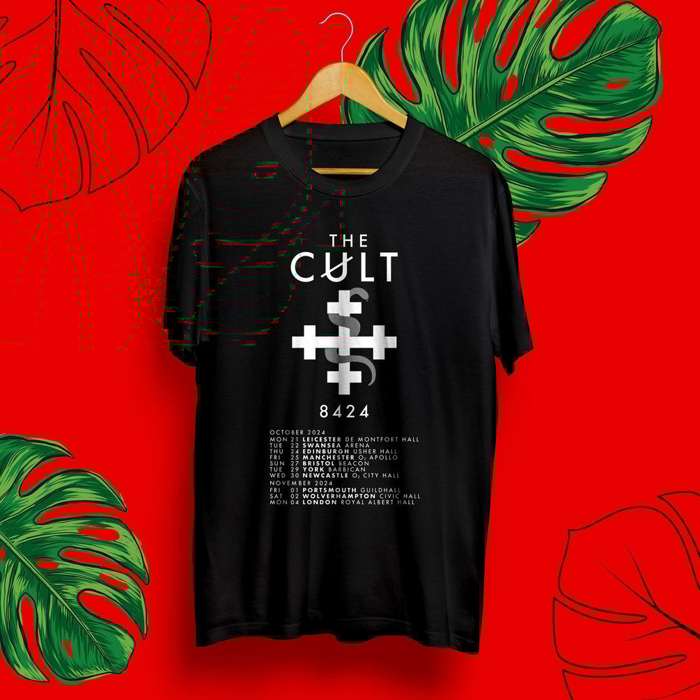 THE CULT 8424 UNITED KINGDOM TOUR DATE 2024. THE CULT FAN TEE SHIRT ...