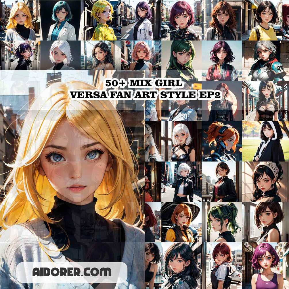 50+ MIX GIRL VERSA FAN ART STYLE EP2