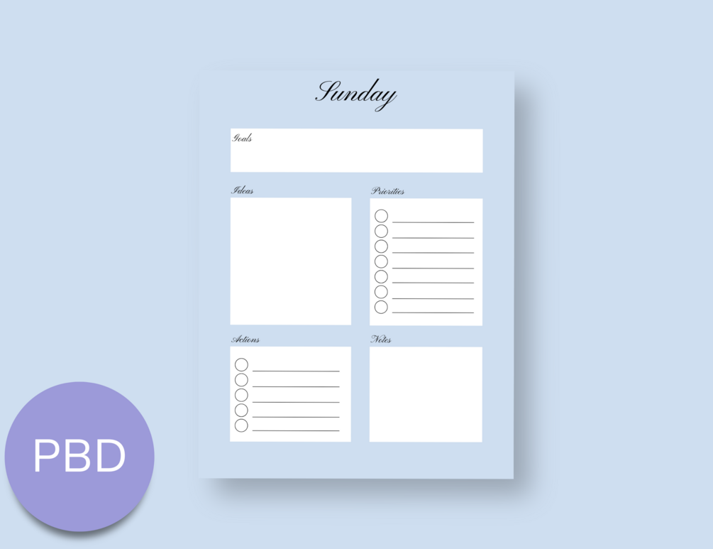 Classic Daily Planner Pages