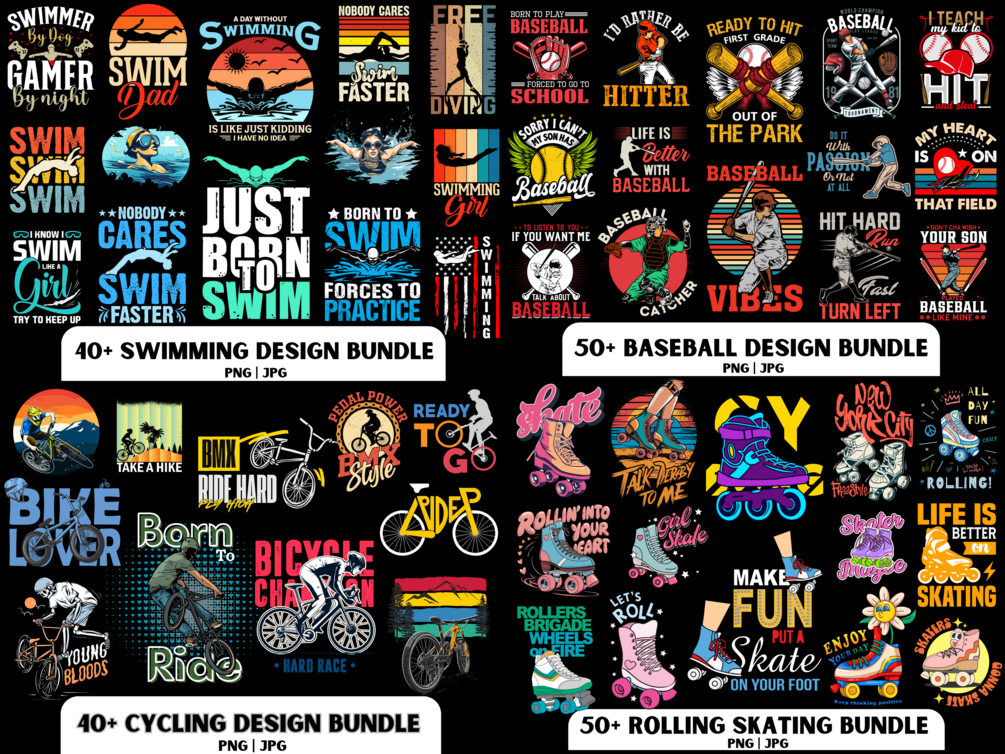 Mega Sport Design Bundle, 600+ Sports Related Designs, Basketball ...
