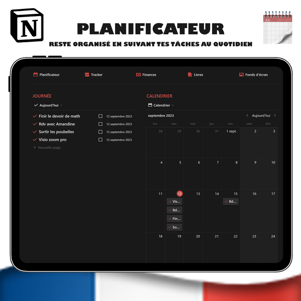 📅 Planificateur | Reste organisé et discipliné | Notion