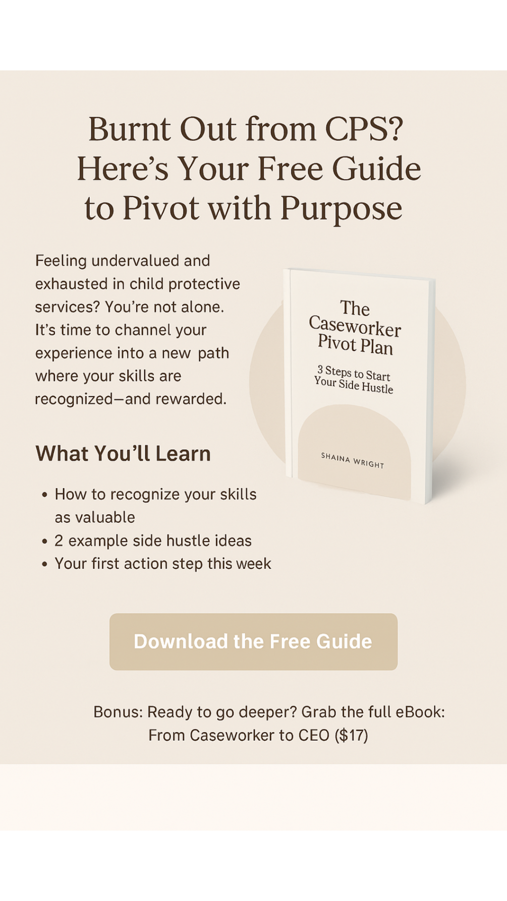 Free Caseworker Pivot Plan