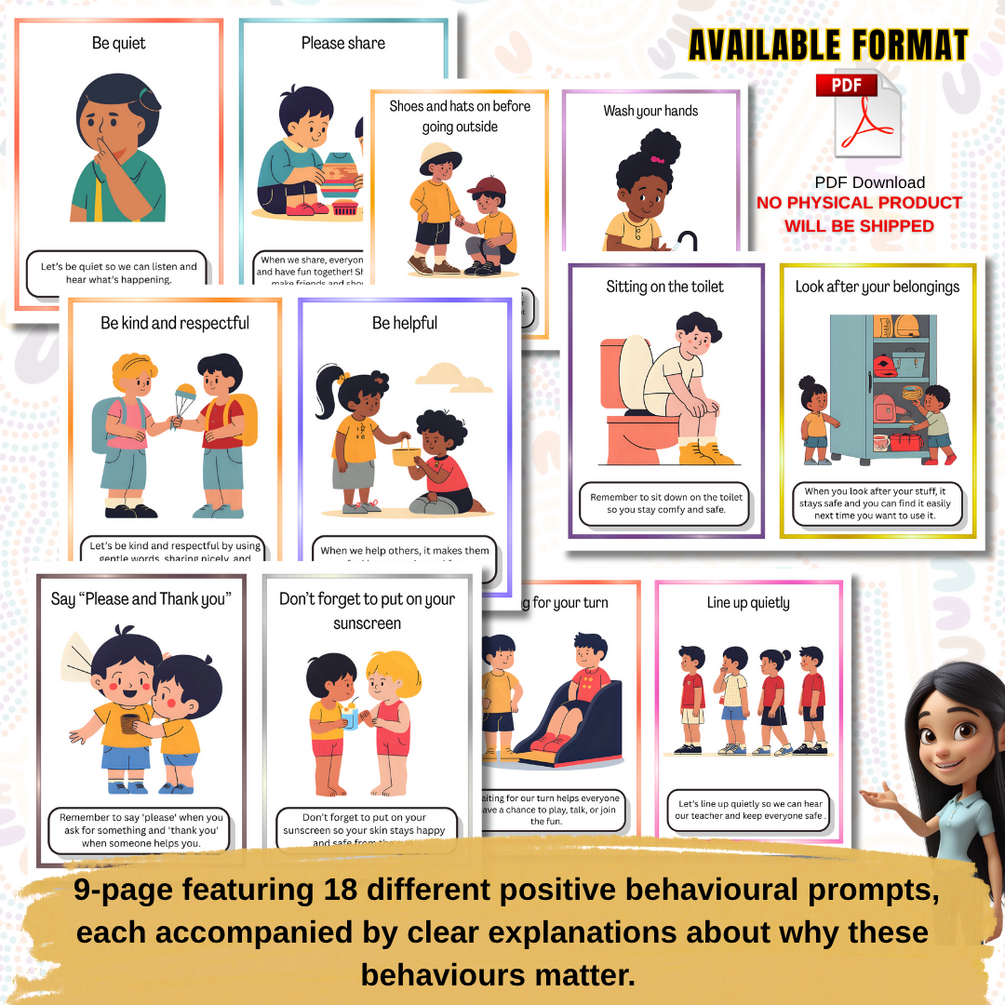 Printable behavior cards|Behavior prompt cards|Classroom behavior ...