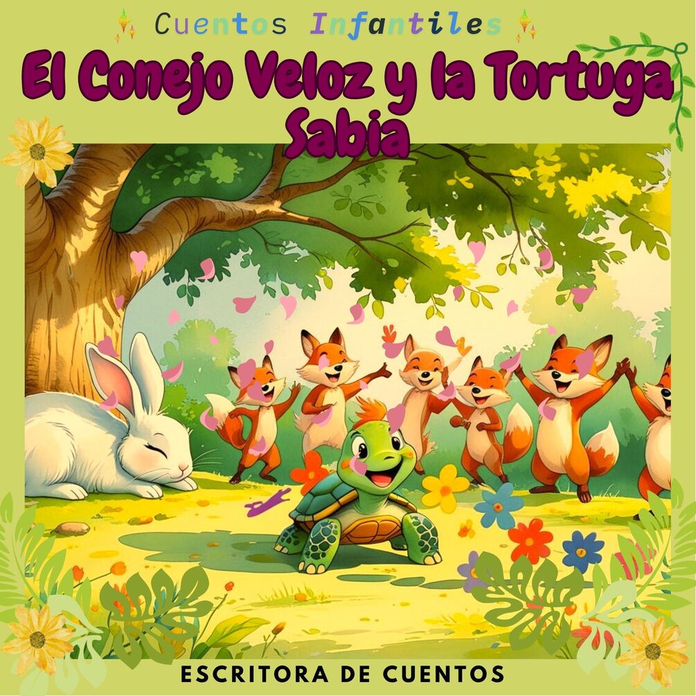 Cuento infantil versión digital: El conejo veloz y la tortuga sabia.