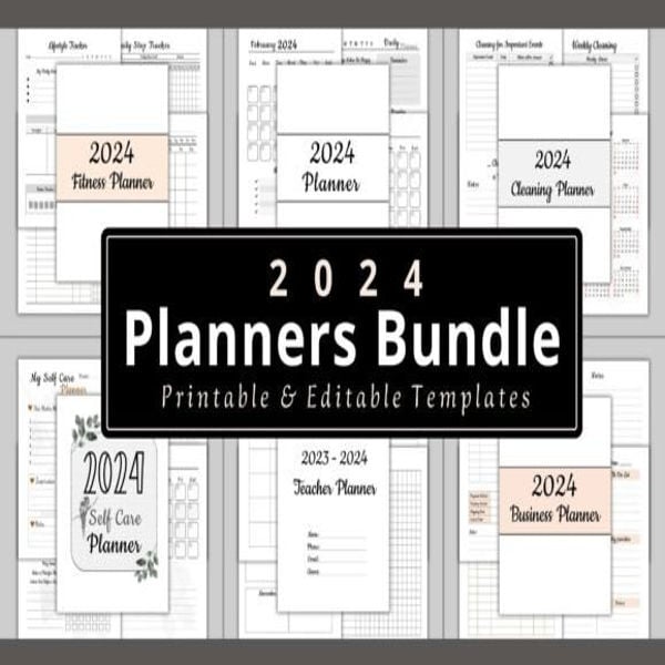 Editable 2024 Planners Bundle