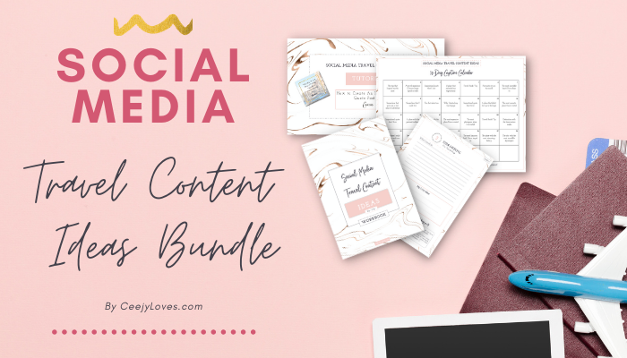 Social Media Travel Content Ideas Bundle | Printable Download | 2x ...