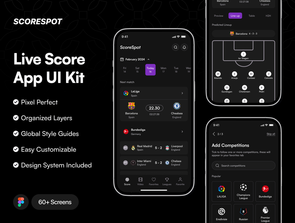 SCORESPOT - Live Score UI Kit